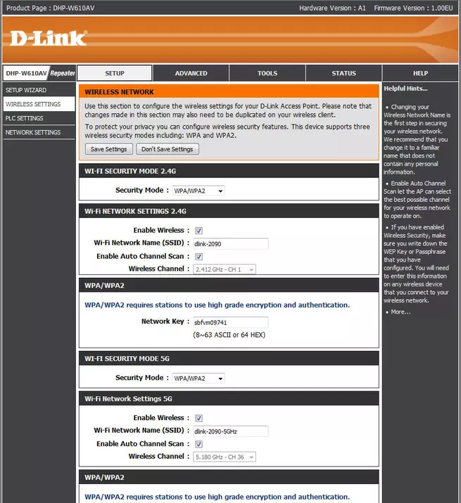 D-Link DHP-W611AV: Pagrepaso niining mga AC1000 PLC nga adunay AC1200 Wi-Fi 25434_40