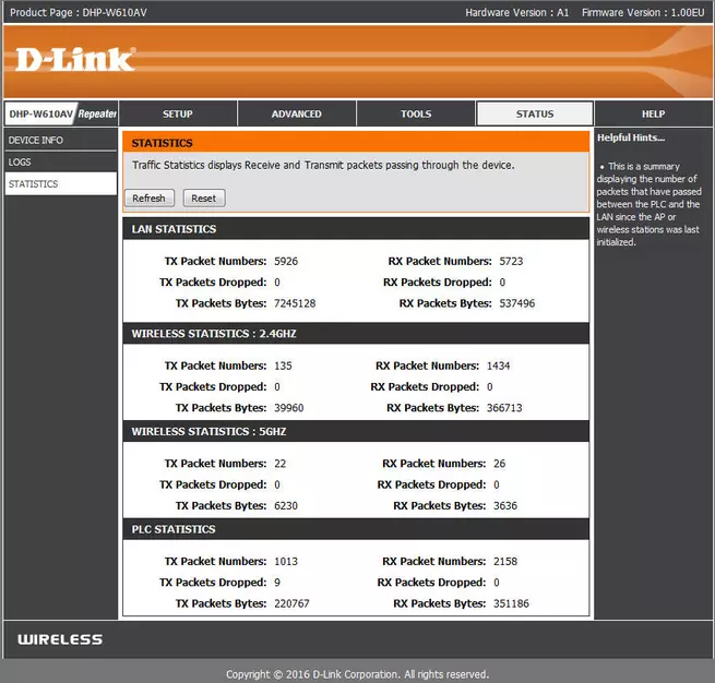 D-Link DHP-W611AV: AC1200 Wi-Fi가 있는 AC1000 PLC 검토 25434_53