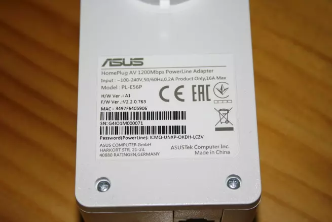 ASUS PL-E56P PLC ಗಳ ವಿವರವಾದ ಸ್ಟಿಕ್ಕರ್