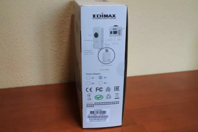 Edimax IC-5170GC სახლის ავტომატიზაციის პაკეტის ერთ-ერთი მხარის სურათი