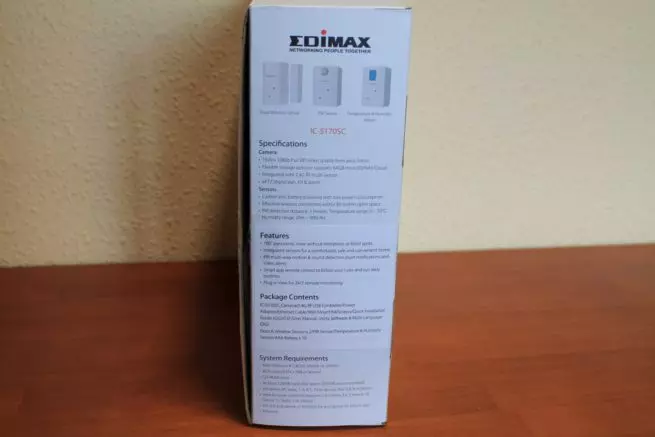 Edimax IC-5170GC პაკეტის შეფუთვის მეორე მხარის დეტალი