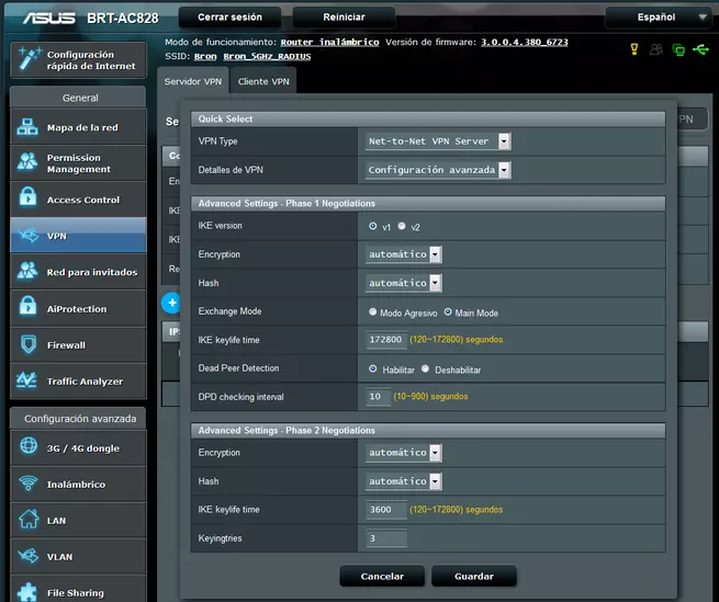 ASUS BRT-AC828: Analyse af denne Wi-Fi-router AC2600 Dual WAN og VPN 25445_104