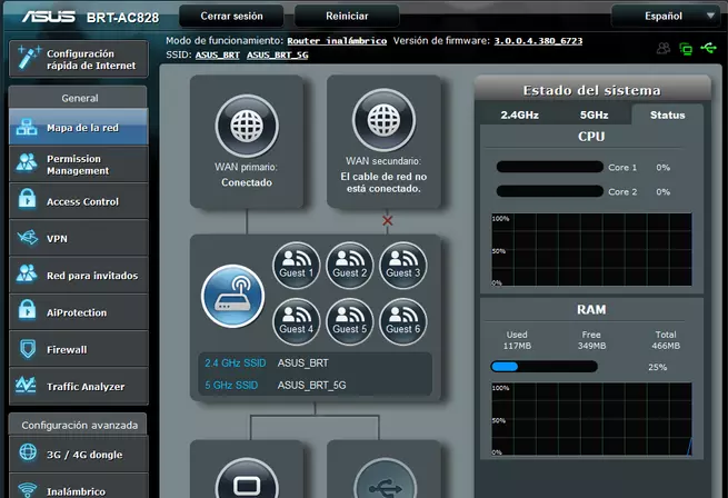 ASUS BRT-AC828: Analýza tohoto Wi-Fi routeru AC2600 Dual WAN a VPN 25445_84