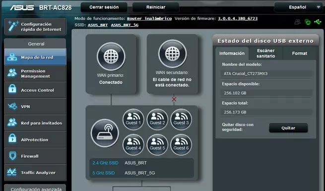 ASUS BRT-AC828: Analyse af denne Wi-Fi-router AC2600 Dual WAN og VPN 25445_87