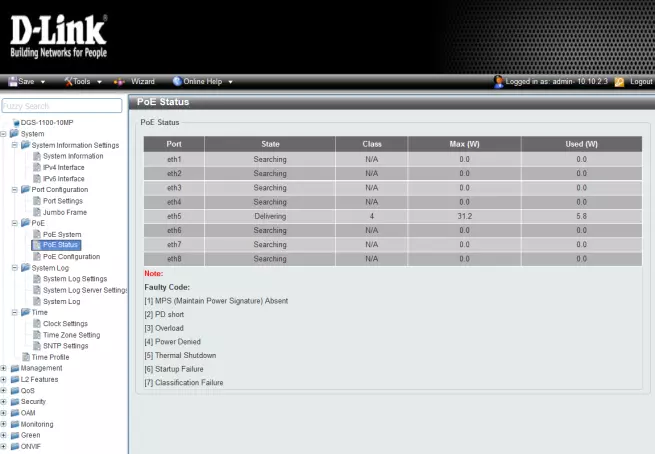 D-Link DGS-1100-10MP: ตรวจสอบสวิตช์ที่มีการจัดการนี้ด้วย PoE 25447_36