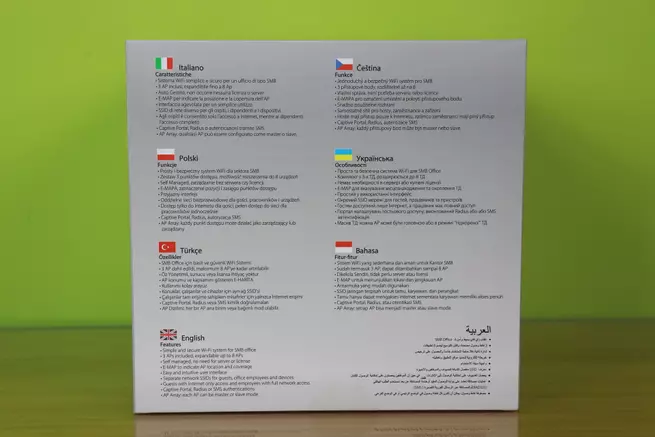 Get to know the left side of the Edimax Office 1-2-3 Wi-Fi system in detail