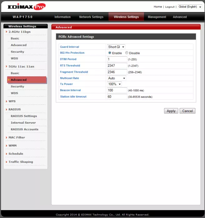 Edimax WAP1750: Kuwunika kwa AP iyi ndi Wi-Fi AC1750 25468_58