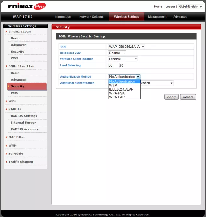 Edimax WAP1750: Ontleding van hierdie AP met Wi-Fi AC1750 25468_60