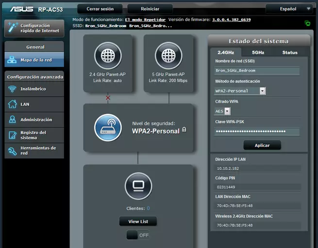 ASUS RP-AC53: Nyochaa nke AC750 dual-band Wi-Fi repeater 25473_34