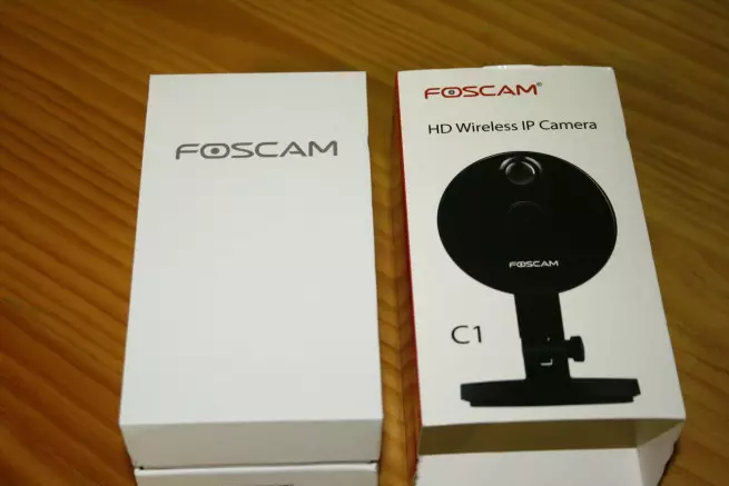 Inside the box of the Foscam C1 IP camera