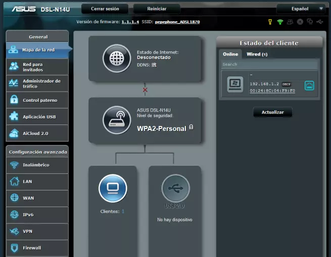 ASUS DSL-N14U: Configuration manual para sa bagong Pepephone router - 25483_6