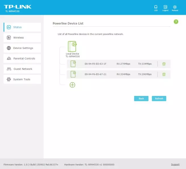 TP-LINK TL-WPA4530 KIT: AV500 PLC hauen analisia Wi-Fi AC750 duten 25485_31