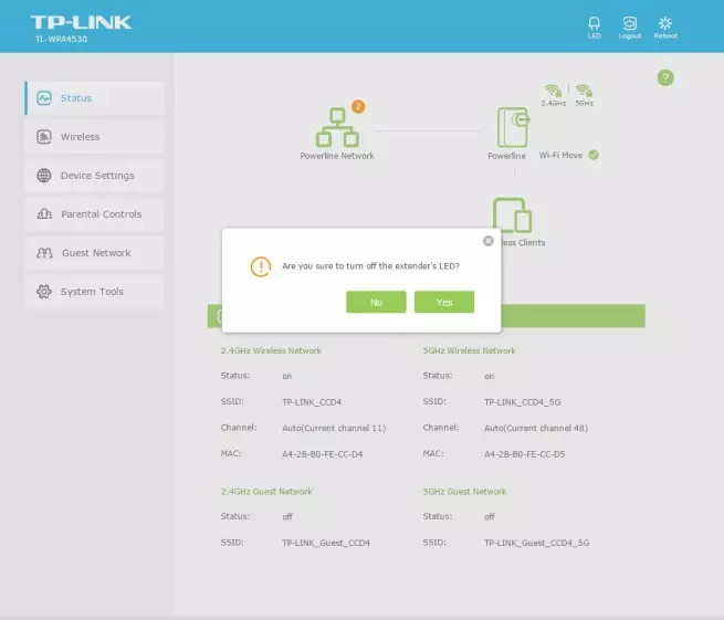 TP-LINK TL-WPA4530 KIT: Analysis of these AV500 PLCs with Wi-Fi AC750 25485_32