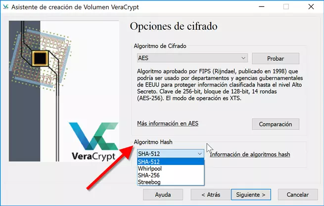 Veracrypt: Gebruikershandleiding om lêers, dopgehou en hele skywe te enkripteer 25487_15