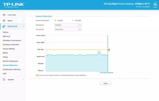 TP-Link NC250: Analisis kaméra IP ieu sareng ngarékam HD 720p 25530_42