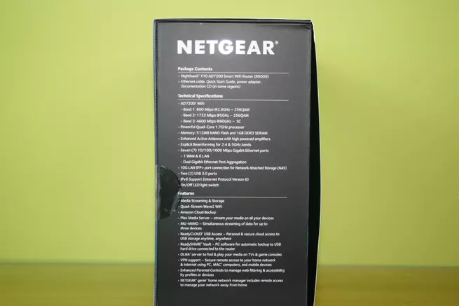 NETGEAR R9000 Nighthawk X10 бейтарап маршрутизаторының техникалық сипаттамалары