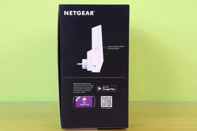 ຂ້າງຊ້າຍຂອງ NETGEAR Nighthawk X4S EX7500 Wi-Fi Repeater Box