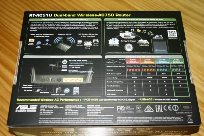 ASUS RT-AC51U: Wi-Fi AC750 کے ساتھ اس غیر جانبدار روٹر کا تجزیہ 25585_12