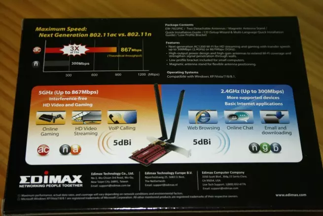 Edimax EW-7822PIC: PCI ਐਕਸਪ੍ਰੈਸ ਇੰਟਰਫੇਸ ਦੇ ਨਾਲ Wi-Fi AC1200 ਕਾਰਡ ਦੀ ਸਮੀਖਿਆ ਕਰੋ 25586_10