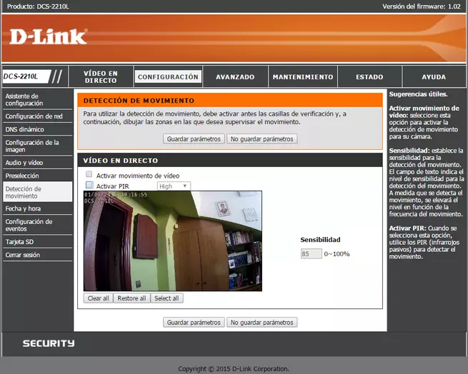 D-Link DCS-2210L: Analisis kaméra ieu sareng ngarékam Full HD 1080p 25607_52