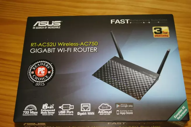 ASUS RT-AC52U B1 neutral routerlåda fram