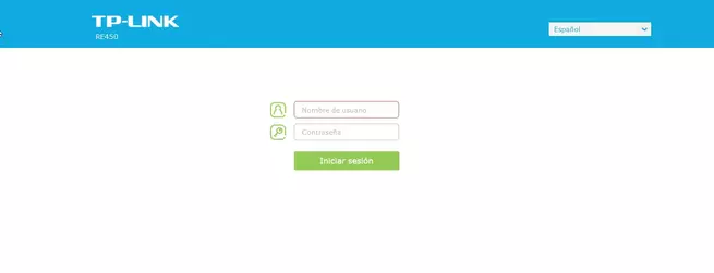 TP-Link RE450: Assistent de configuració web