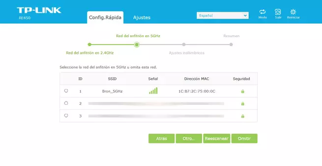 TP-Link RE450: Assistent de configuració web