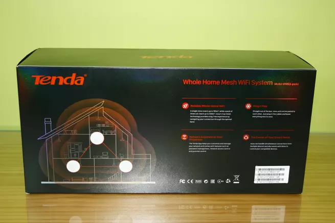 Tenda NOVA MW6 Wi-Fi મેશ સિસ્ટમ બોક્સની પાછળ