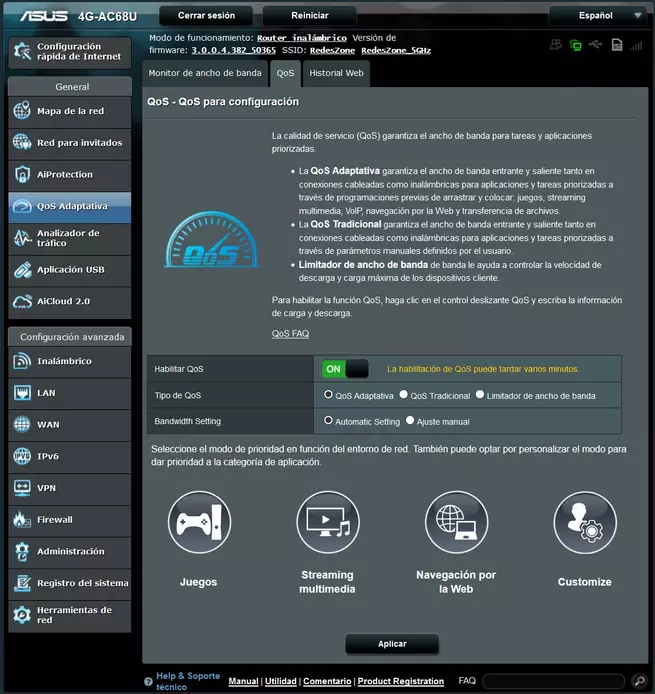 ASUS 4G-AC68U: Analyse vun dësem Router 4G, Gigabit a mat Wi-Fi AC1900 25682_50