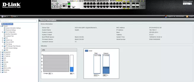 D-Link DGS-3630-28PC፡ የዚህ መቀየሪያ L3 Gigabit፣PoE እና SFP + ትንታኔ 25749_40