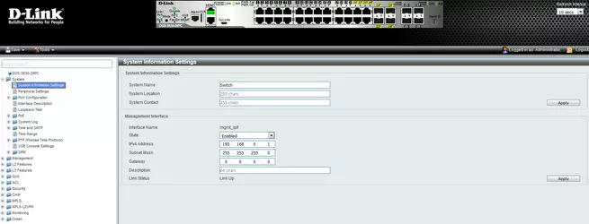 D-Link DGS-3630-28PC: Analisis sakelar ini L3 Gigabit, PoE dan SFP + 25749_45