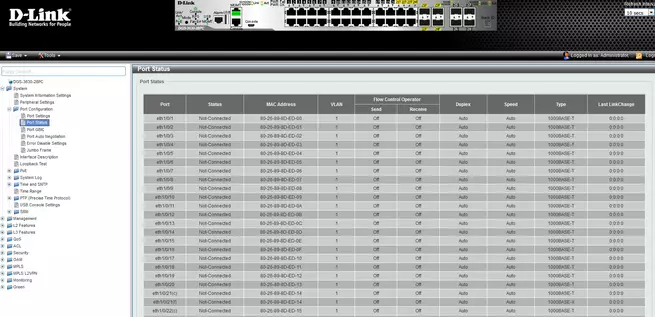 D-Link DGS-3630-28PC: Tlhahlobo ea switch ena L3 Gigabit, PoE le SFP + 25749_47