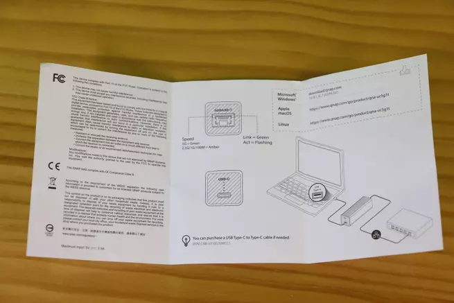 Podrobna dokumentacija za adapter QNAP QNA-UC5G1T USB 3.0 na 5GbE