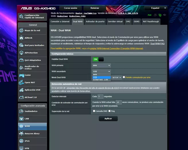 ASUS ROG STRIX GS-AX5400: WiFi 6 na Gigabit yimikino yo gusubiramo 301_122