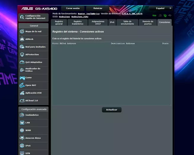 ASUS ROG STRIX GS-AX5400: WiFi 6 og Gigabit leikjabeini endurskoðun 301_153