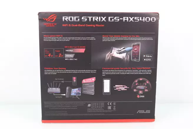 ASUS ROG STRIX GS-AX5400 게이밍 라우터 케이스 뒷면