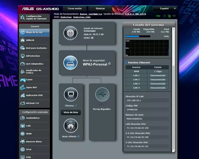 ASUS ROG STRIX GS-AX5400: WiFi 6 og Gigabit leikjabeini endurskoðun 301_68