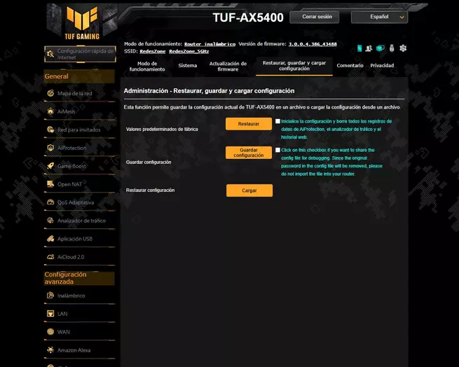 ASUS TUF Gaming TUF-AX5400: Vekolîna routerê lîstika WiFi 6 û Gigabit 304_151