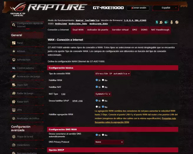 ASUS ROG Rapture GT-AXE11000: இந்த Wi-Fi 6E திசைவியின் பகுப்பாய்வு 310_181