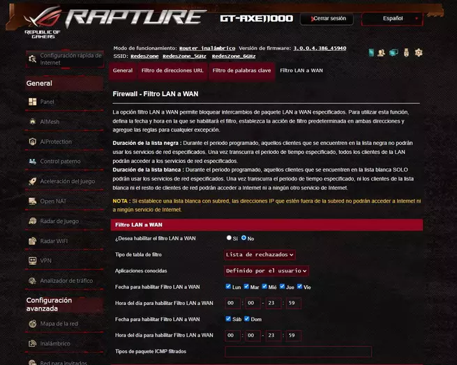 ASUS ROG Rapture GT-AXE11000: ამ Wi-Fi 6E როუტერის ანალიზი 310_208