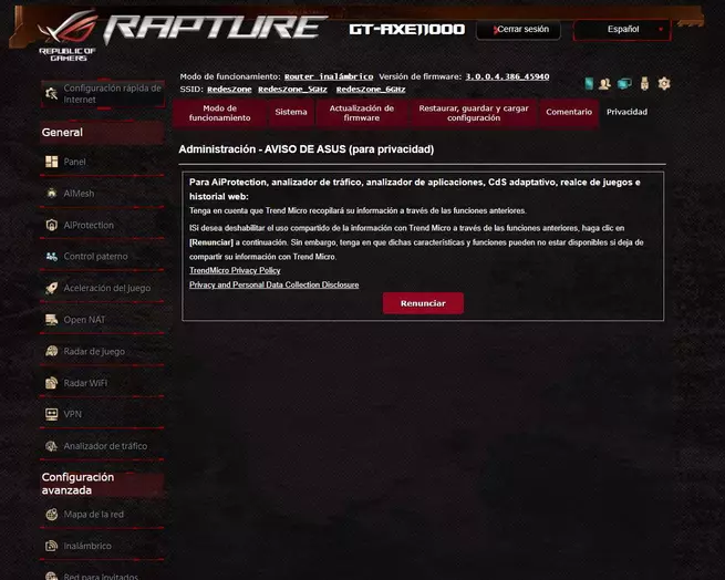 ASUS ROG Rapture GT-AXE11000: ამ Wi-Fi 6E როუტერის ანალიზი 310_215