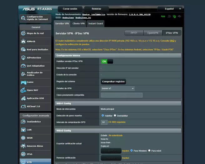 ASUS RT-AX86S: Analyse af denne højhastigheds-WiFi 6 AX5700-router 313_121