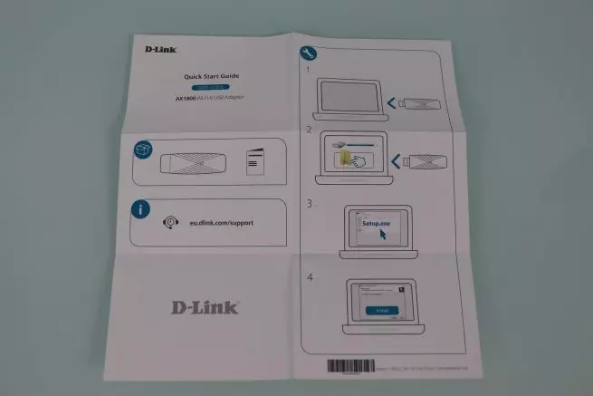 D-Link DWA-X1850 WiFi-Adaptilo Rapida Instala Gvidilo