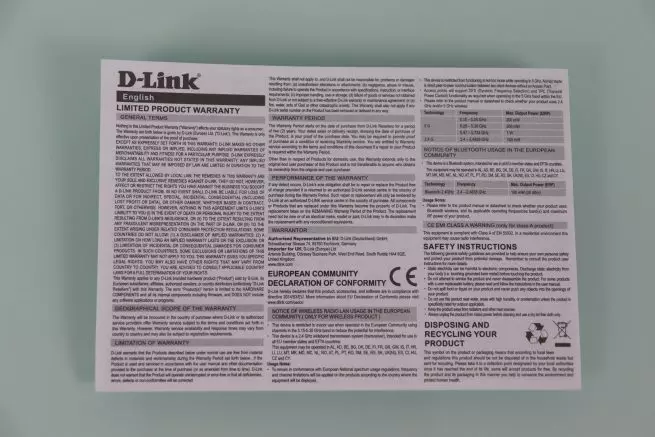 D-Link DWA-X1850-Adaptilo-Deklaro de Konformeco