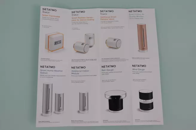 Folleto con todos os produtos de Netatmo para o fogar