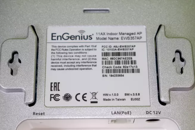 EnGenius EWS357AP プロフェッショナル AP ステッカーの詳細