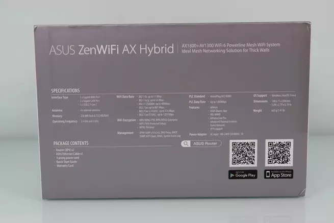 ASUS ZenWiFi XP4 Mesh WiFi システムケースの左側