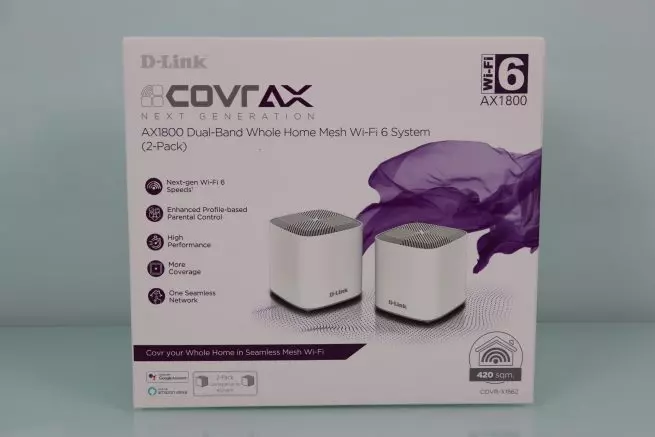 D-Link COVR-X1862 ميش وائي فائي سسٽم باڪس جي سامهون