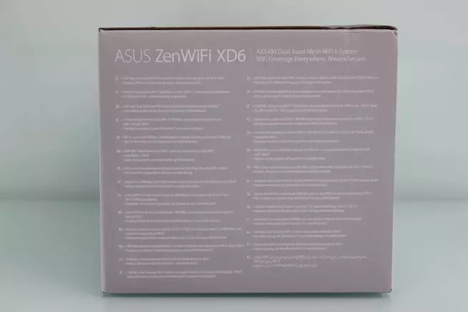 ASUS ZenWiFi XD6 Mesh WiFi nidaamka kiiska dhinaca midig