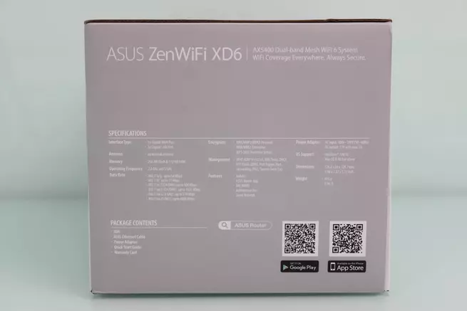 ASUS ZenWiFi XD6 میش وائی فائی سسٹم باکس بائیں طرف کا منظر